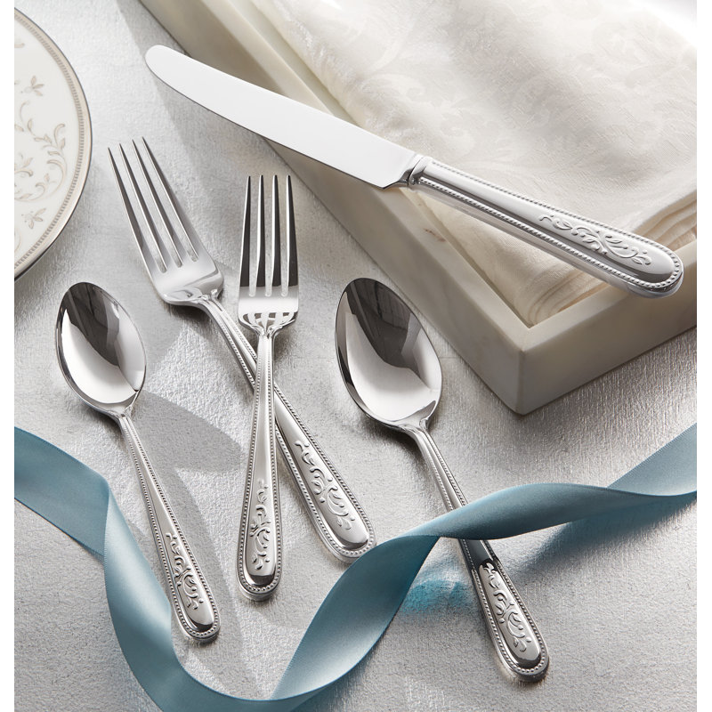 Lenox Opal Innocence 5 Piece Flatware Set, Service for 1 & Reviews | Wayfair